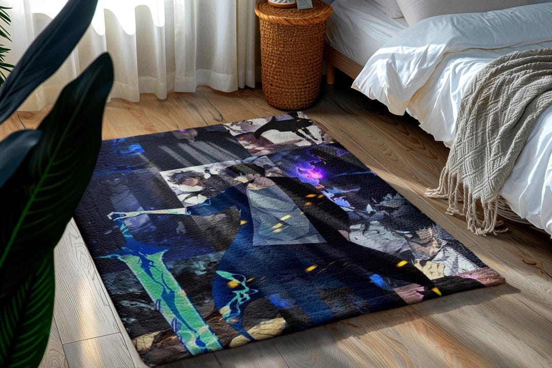 Solo Leveling Anime Rug, Sung Jinwoo Rug, Anime Sung Jinwoo Rug, Solo ...