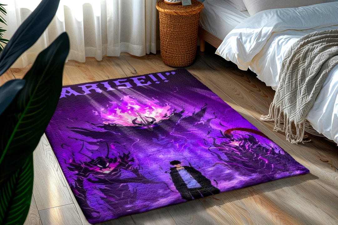 Solo Leveling Anime Rug, Sung Jinwoo Rug, Anime Sung Jinwoo Rug, Solo ...