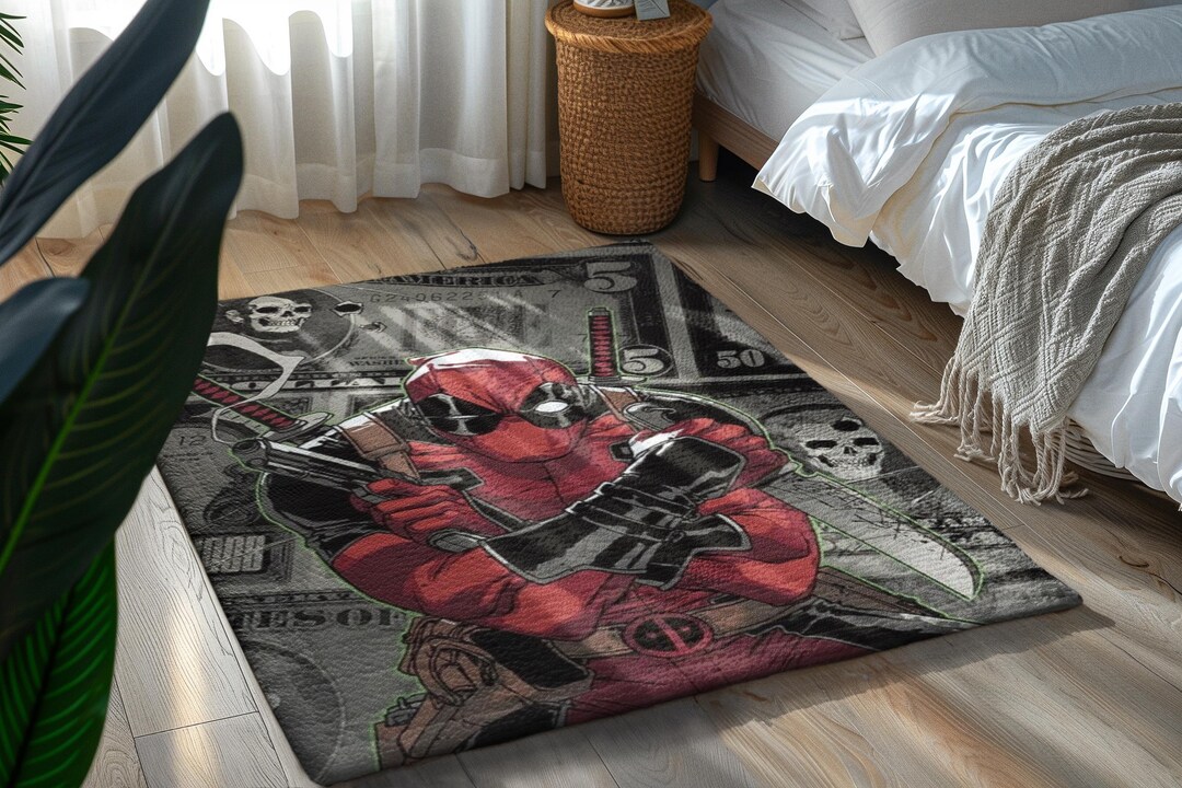Deadpool Rug,marvel Deadpool Rug,gaming Room Decor,custom Rug Design ...