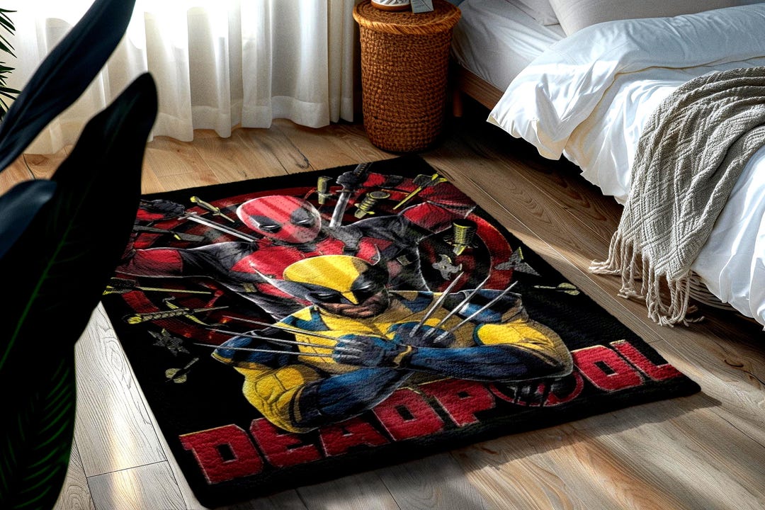 Deadpool Rug,marvel Deadpool Rug,gaming Room Decor,custom Rug Design ...