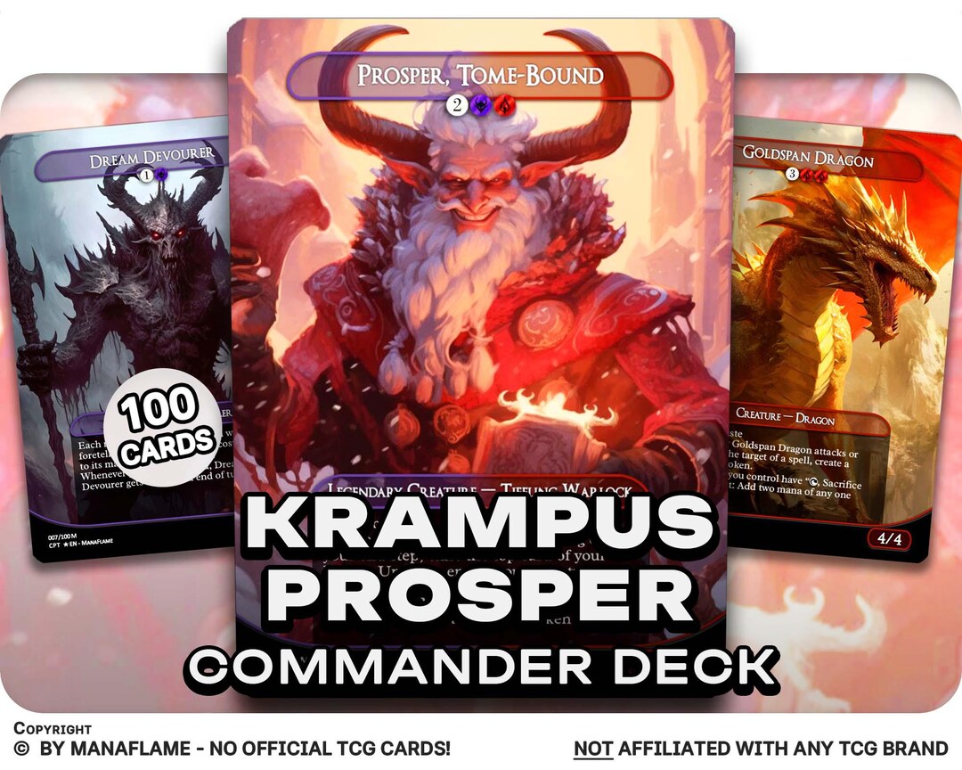 Krampus Prosper - 100 Proxy Cards - Commander EDH Deck - High Quality ...