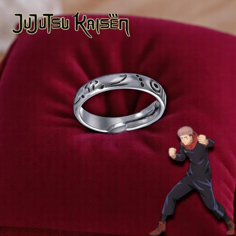 Jujutsu Kaisen Ring – Yuji & Sukuna Engraved Cosplay, Adjustable - Etsy ...