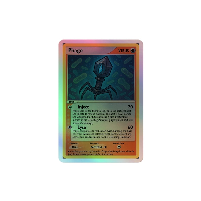 Science Humour Phage Pokemon Card - Science Phd Post Doc Graduate ...