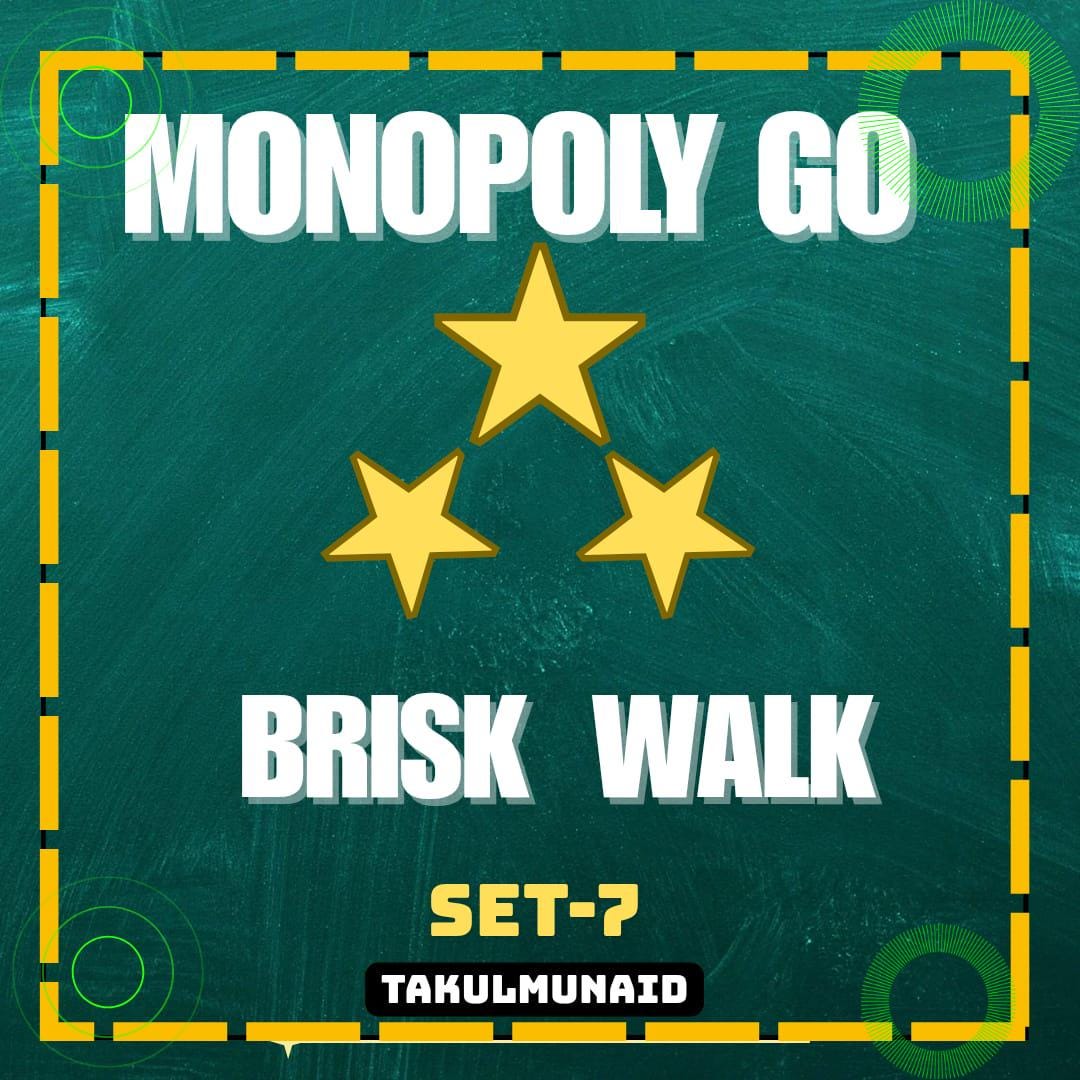 BRISK WALK - Monopoly GO Stickers - Cozy Comfort Set 7 - Fast Delivery ...