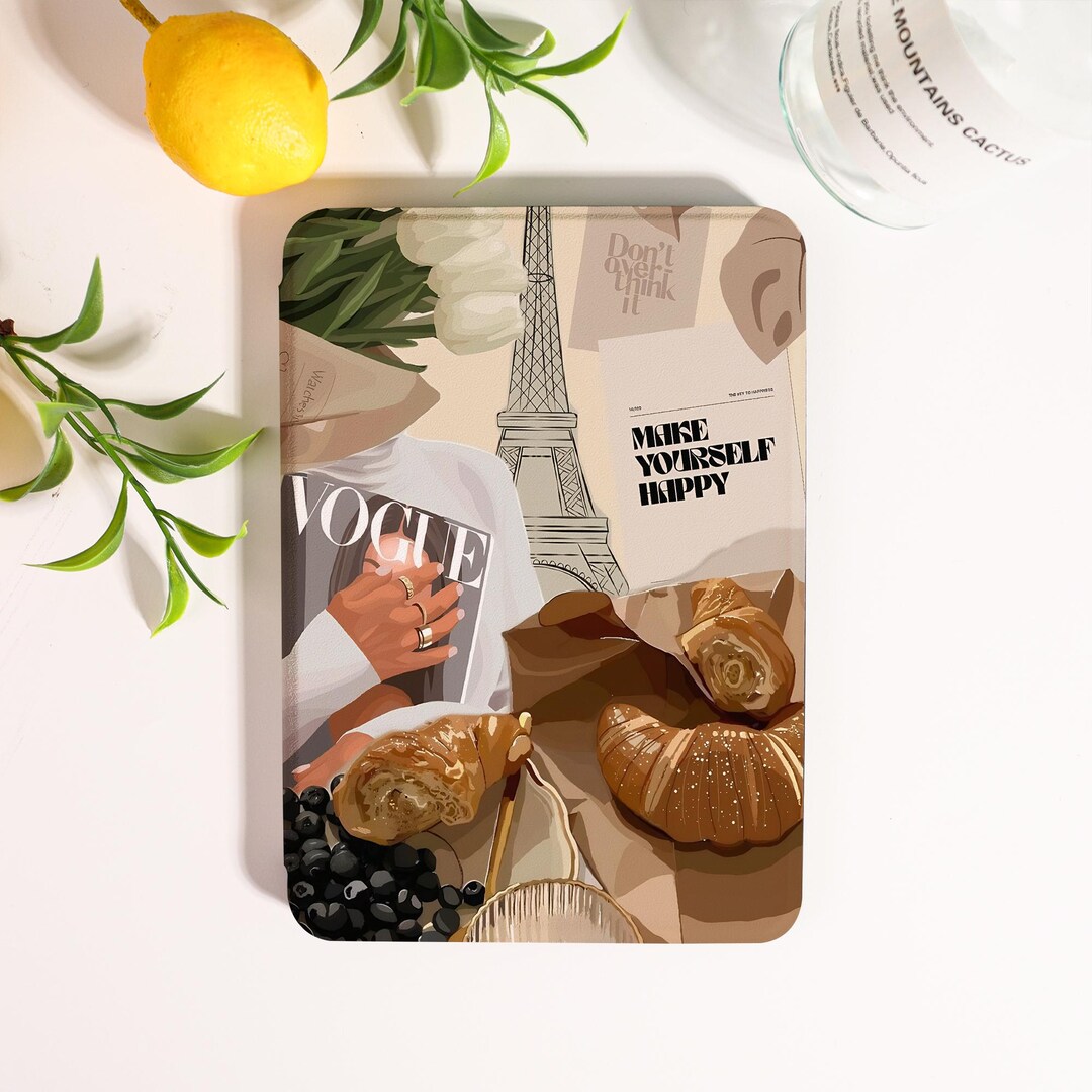 Eiffel Tower Coffee Bread Kindle Cover,fit Paperwhite 1-6/10th-12th Gen ...