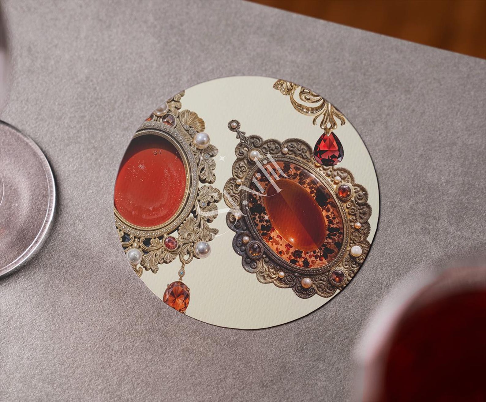 Jewel Ornaments Clipart Set, Digital Jewel Graphics PNG, Luxury Gem ...