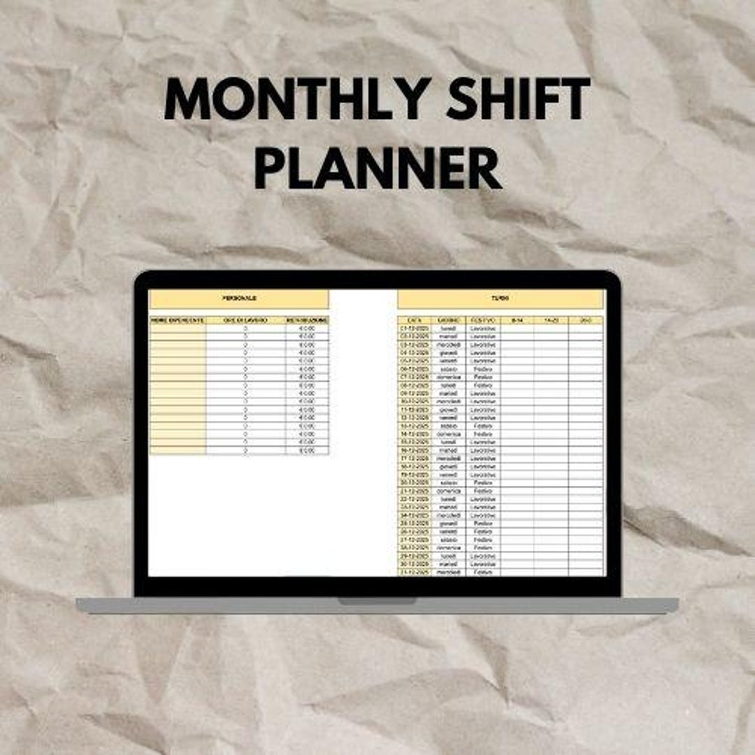 Work Shift Management Planner - Etsy