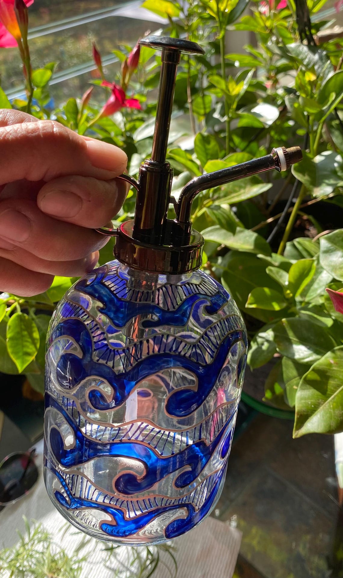 Plant Sprayer, Plant Mister, Blue Waves Ocean Inspired Design SPRAY ...