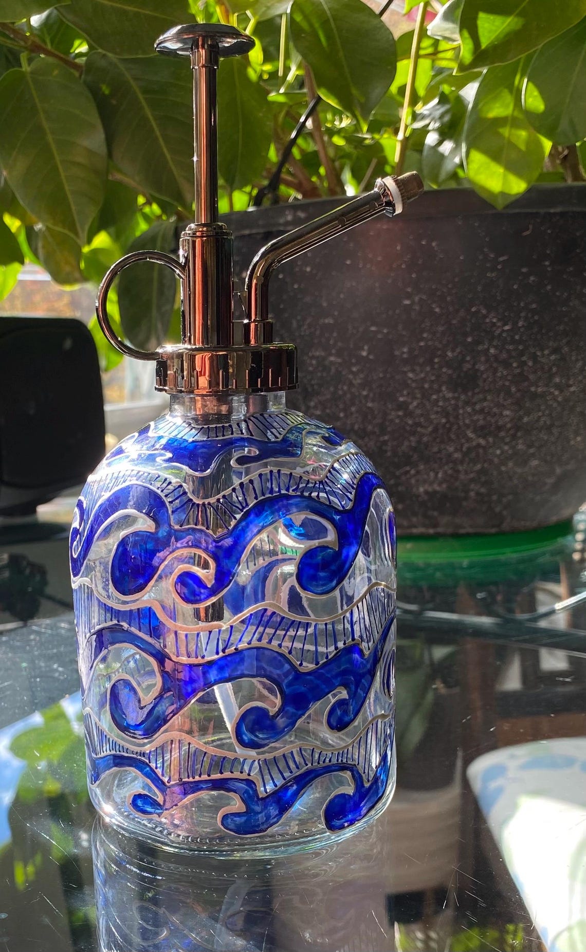 Plant Sprayer, Plant Mister, Blue Waves Ocean Inspired Design SPRAY ...