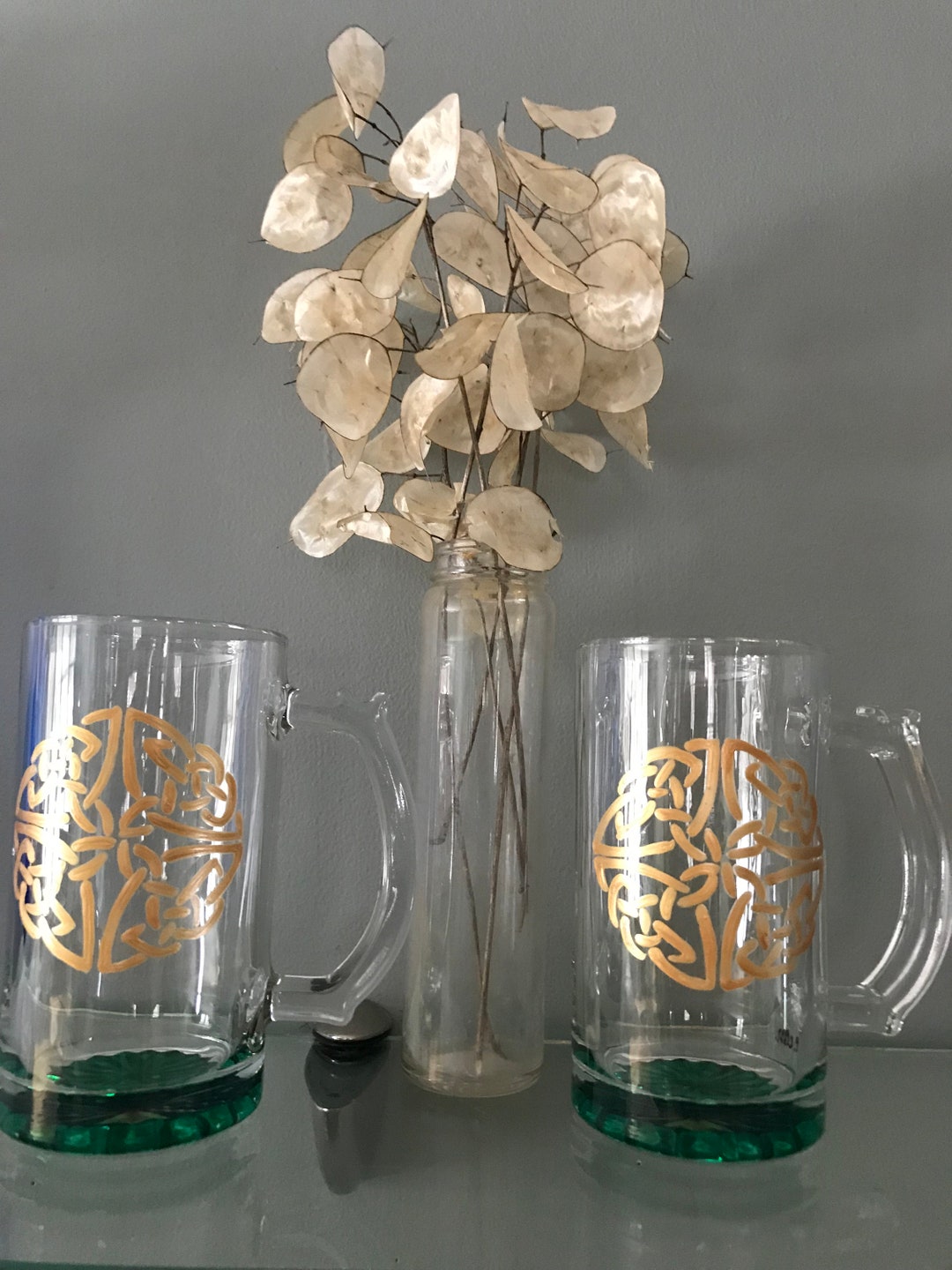 Dara Knot Beer Glass, Pint Mug, Celtic Knot Beer Mug, Irish St Patrick ...