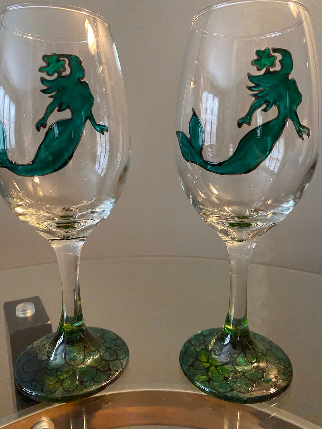 Mermaid Wine Glass, Irish Mermaid Glass, Wine Glass, Mermaid and ...