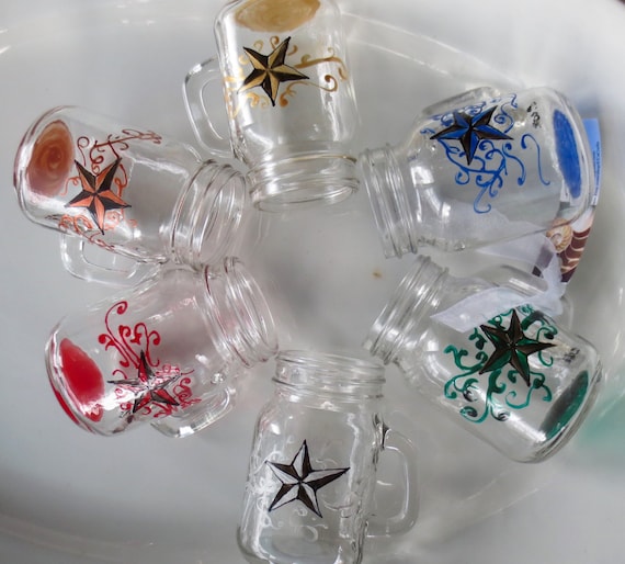 Shot Glass Country Shot Glass Setrustic Cottagecore Mini - Etsy