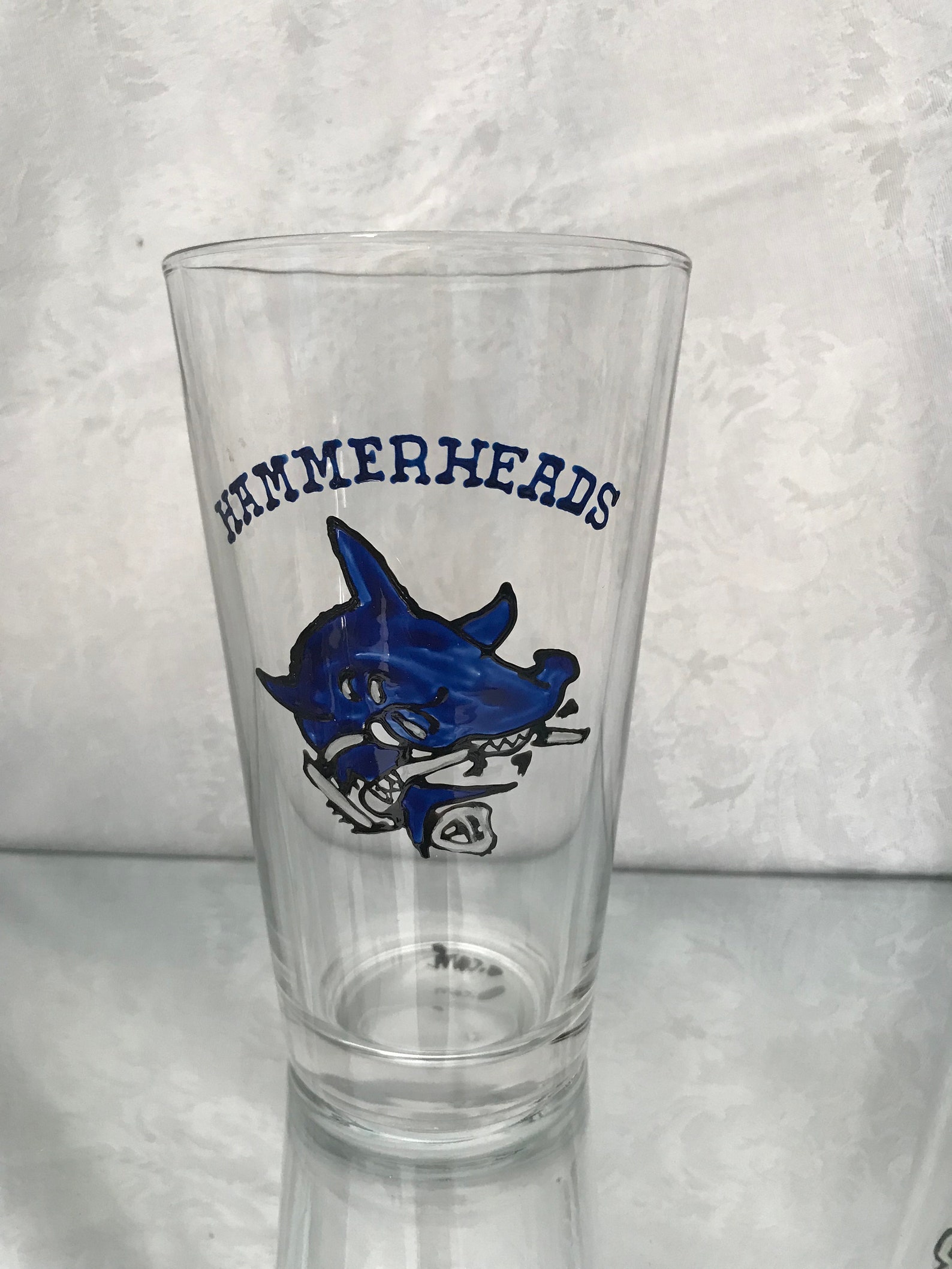 Beer Glass, Sled Hockey, Paralympic, Sledge Hockey Hand Painted - Etsy