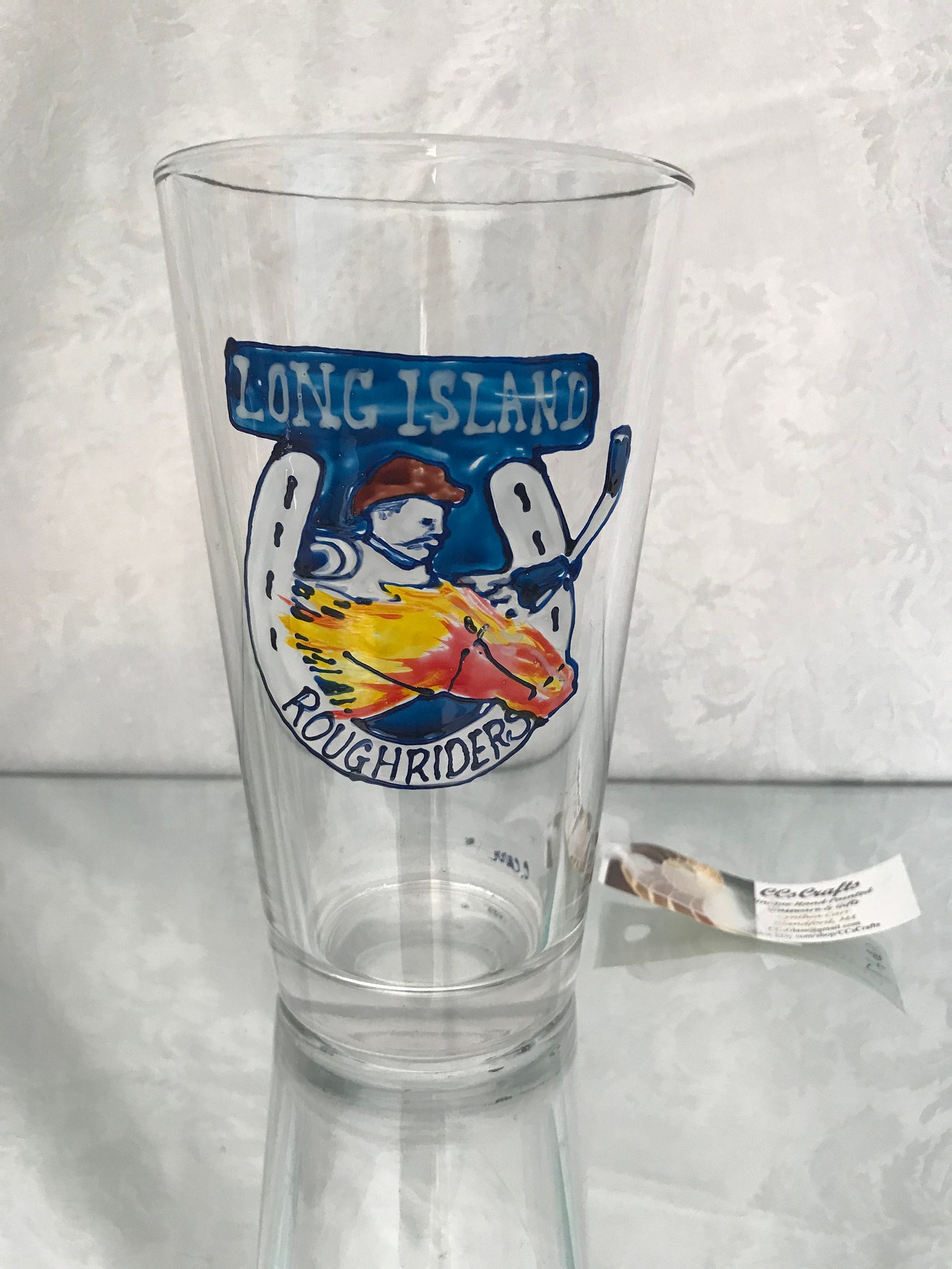 Beer Glass, Sled Hockey, Paralympic, Sledge Hockey Hand Painted - Etsy