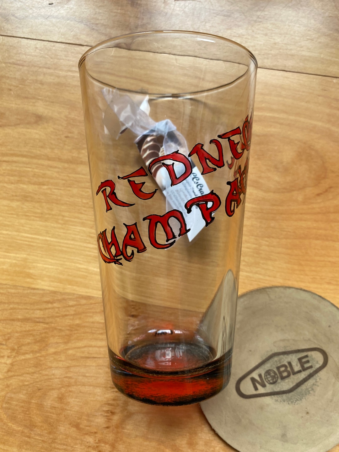 Hand Painted Beer Pint Glass: Redneck Champagne Alligator - Etsy