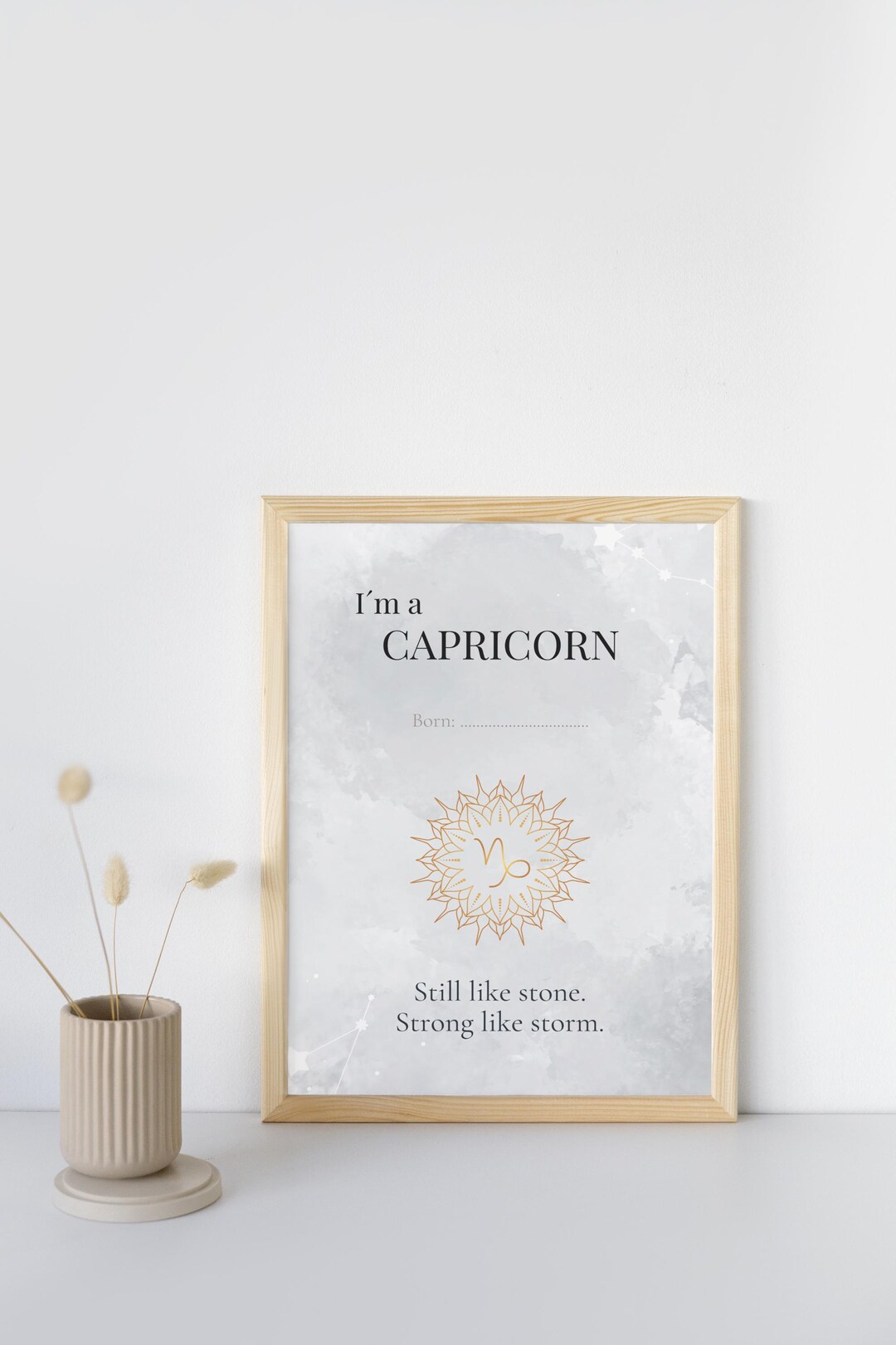 Capricorn Zodiac Poster – Digital Download Printable Wall Art ...