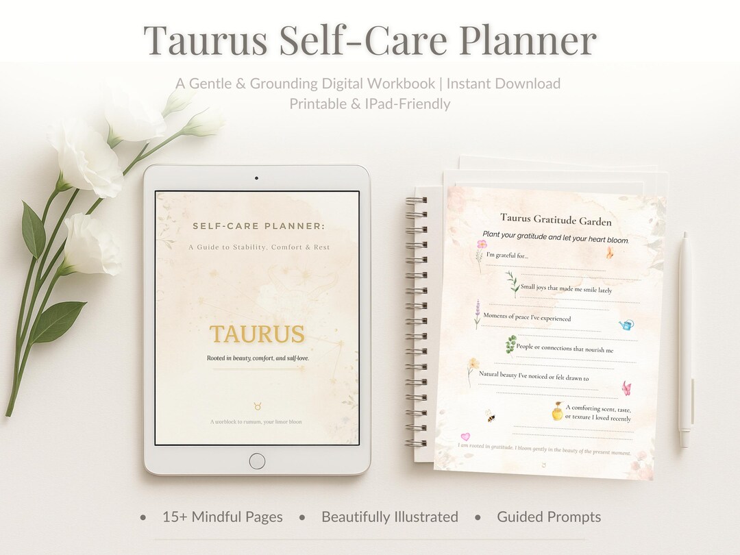 Taurus Zodiac Self-care Planner | Printable Astrology Journal | Taurus ...
