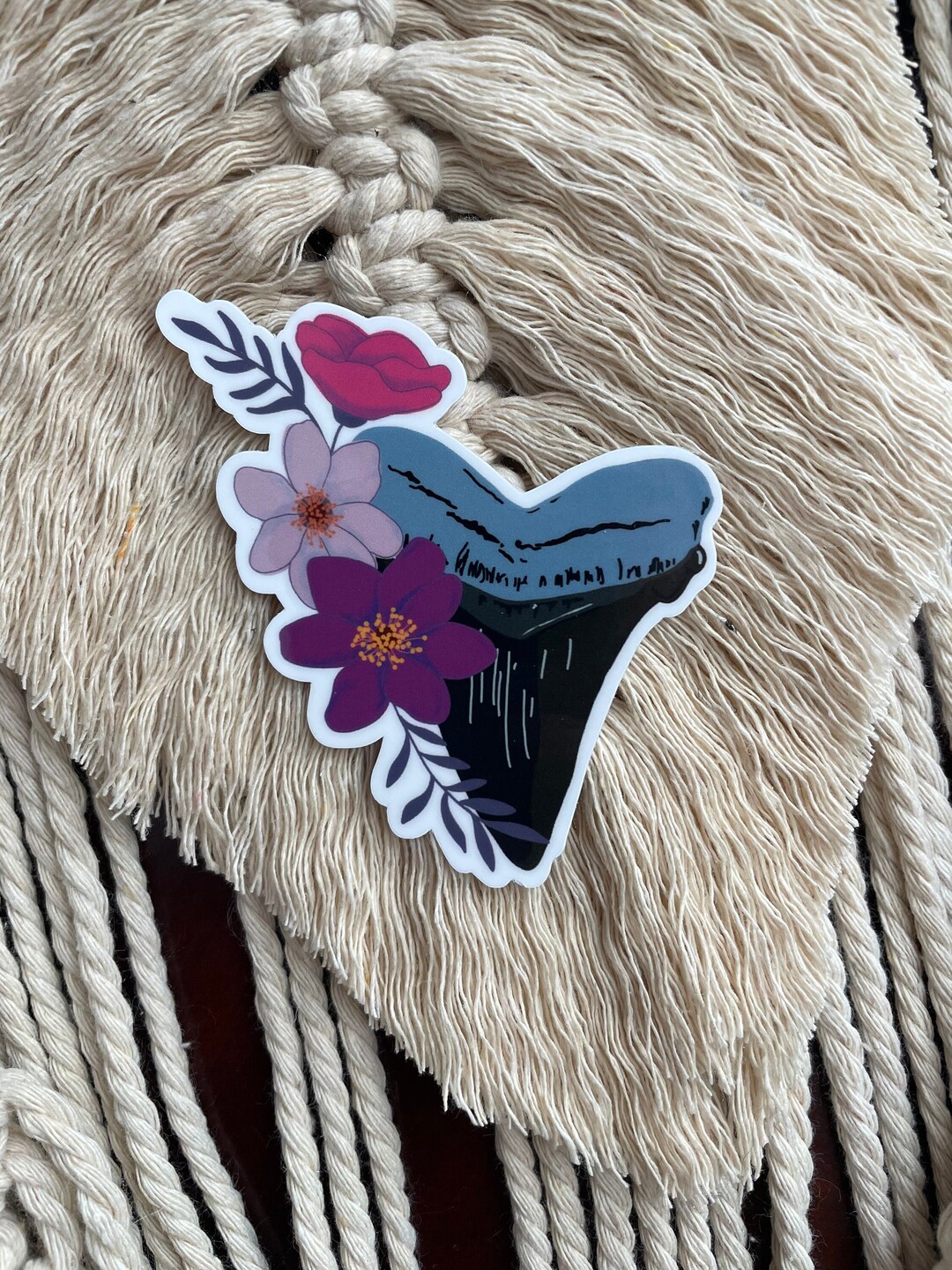 Shark Tooth Sticker - Etsy