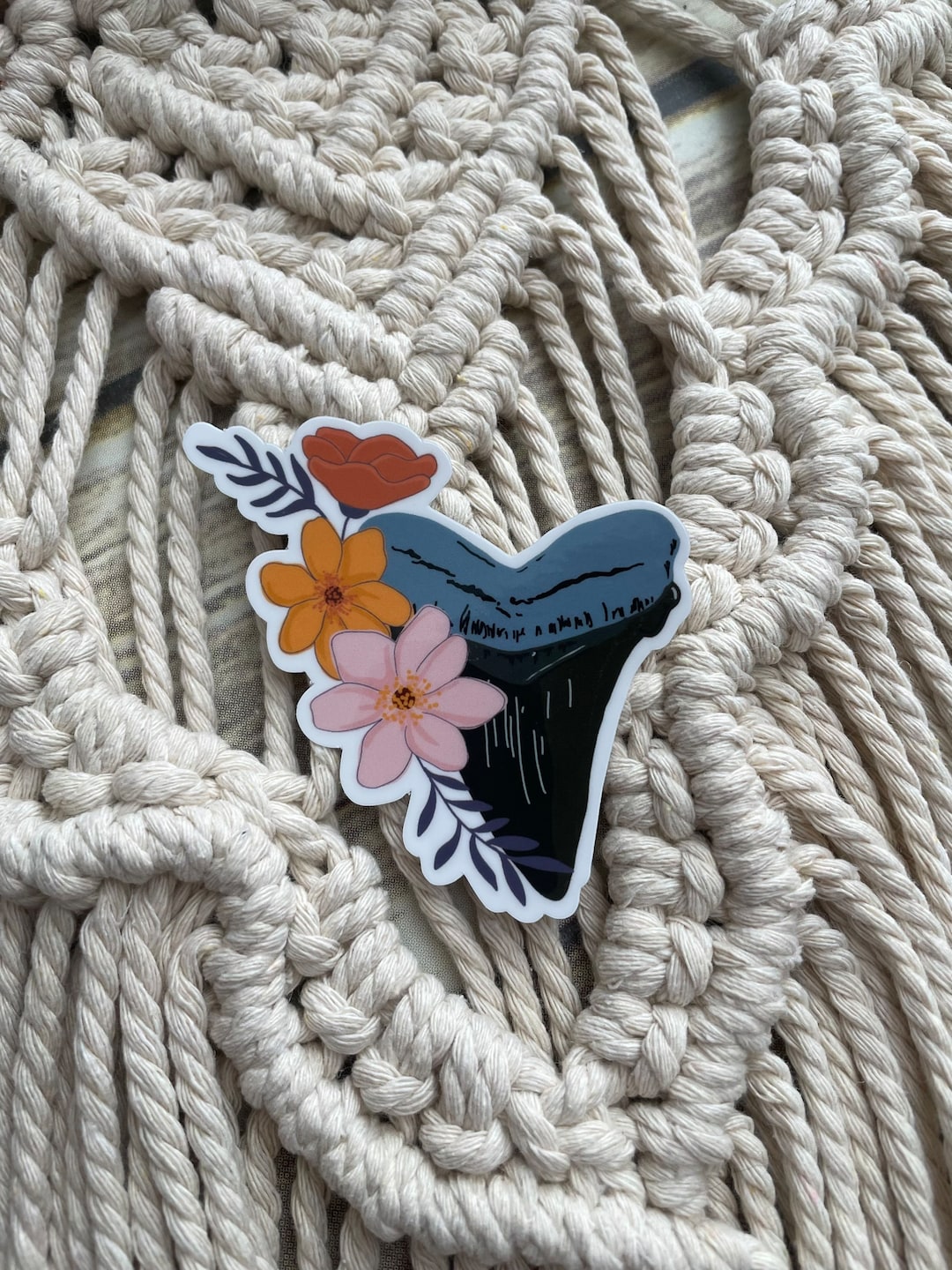 Shark Tooth Sticker - Etsy