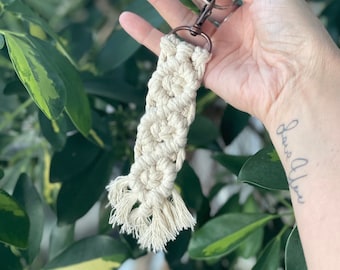 Multi Color Macrame Diamond Keychain - Etsy