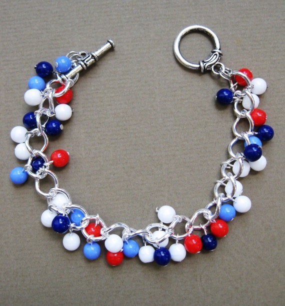 Items similar to Nautical Bead Bracelet on Etsy