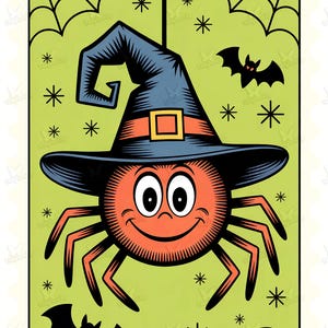 Witchy Halloween Stamps: Black Cat, Crow & Pumpkin Art (12 PNG) - Etsy