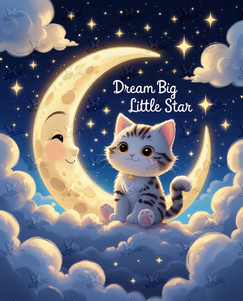 15 Nursery Animal Posters With Quotes, Teddy Bear Cat Bunny Owl on Moon ...
