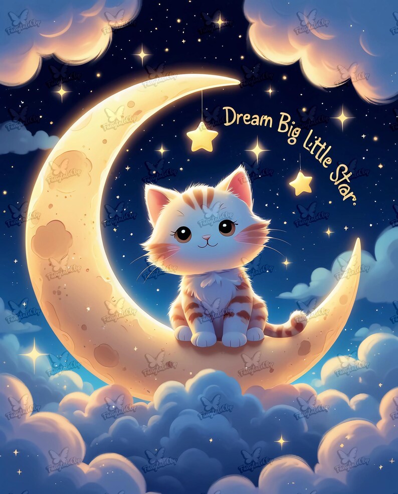 15 Nursery Animal Posters With Quotes, Teddy Bear Cat Bunny Owl on Moon ...