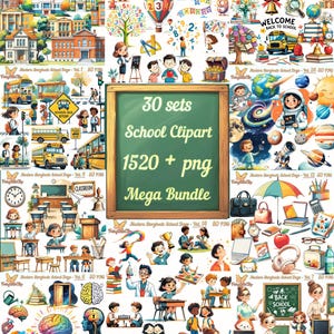 Ultimate School Clipart Mega Bundle | Vintage Storybook Collection ...