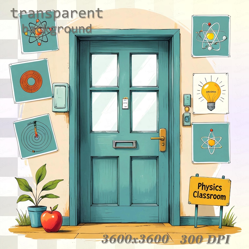 Physics Class Clipart (60 PNG), Vol. 21 | Vintage Storybook Science ...