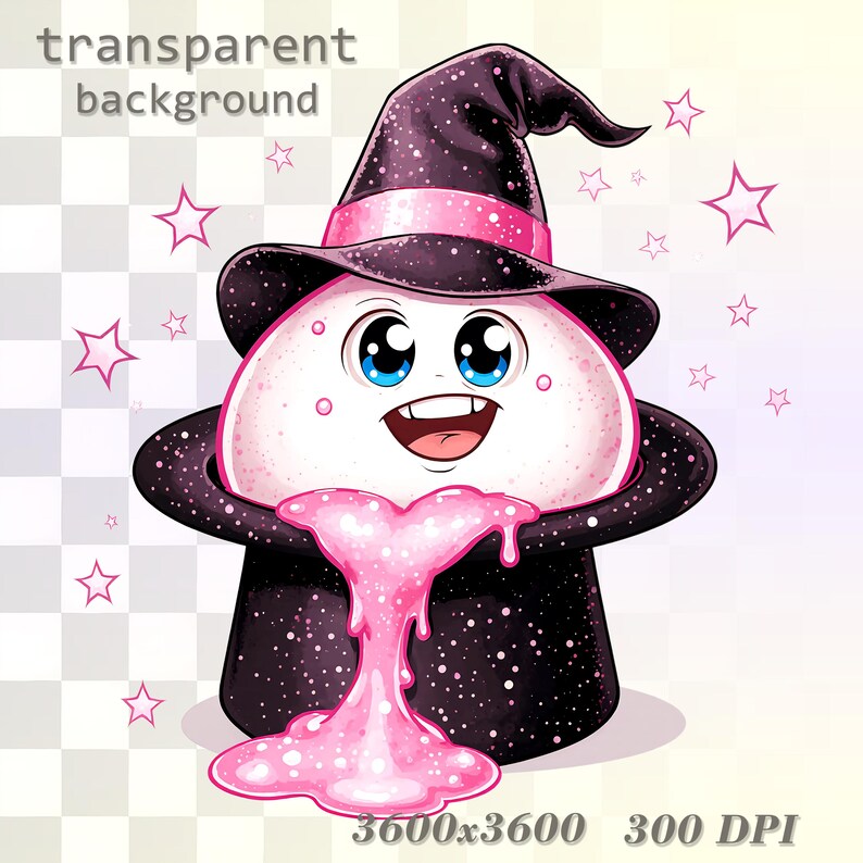 Kawaii Halloween Witch Clipart: Pastel Spooky PNG (40 Files) - Etsy