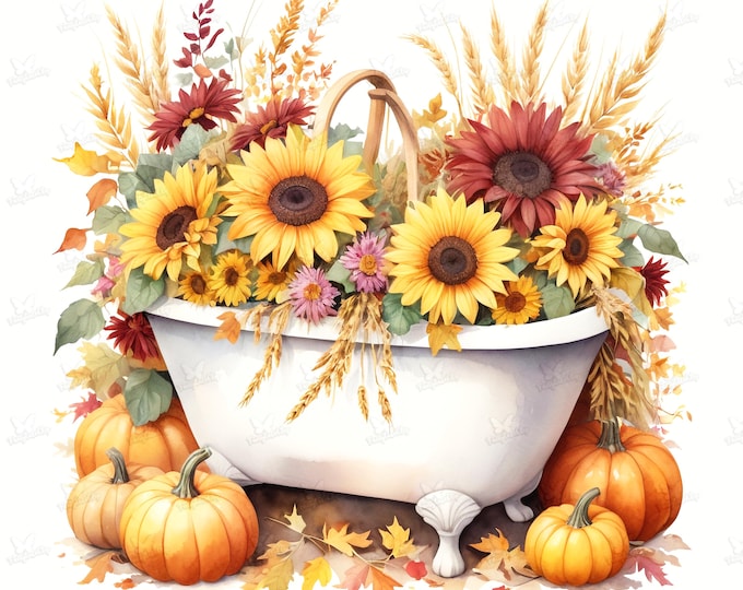 Cozy Watercolor Fall Clipart | Autumn Leaves, Pumpkin & Warm Tones | 10 ...