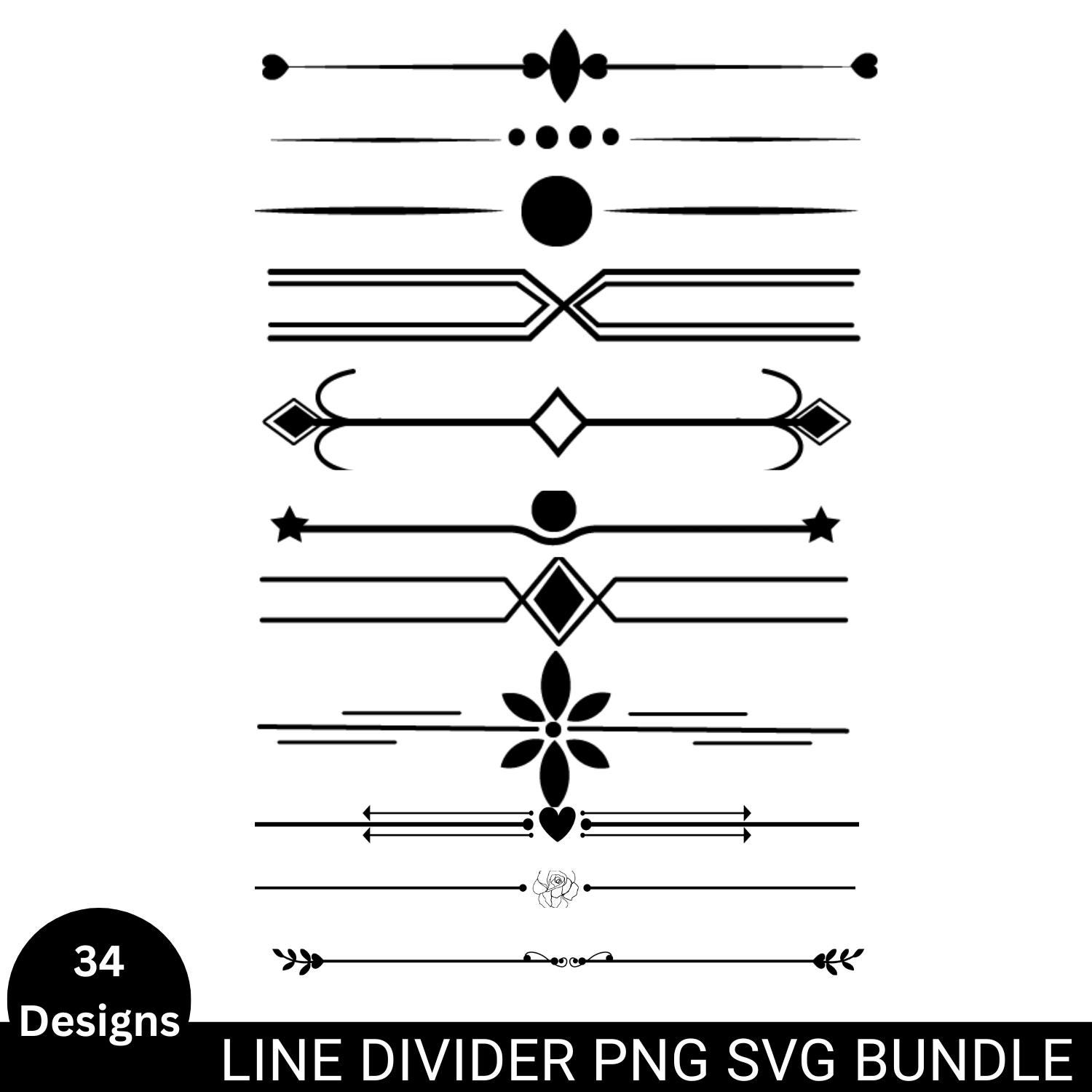 Decorative Lines SVG Bundle: Text Dividers, Flourishes, Ornaments - Etsy