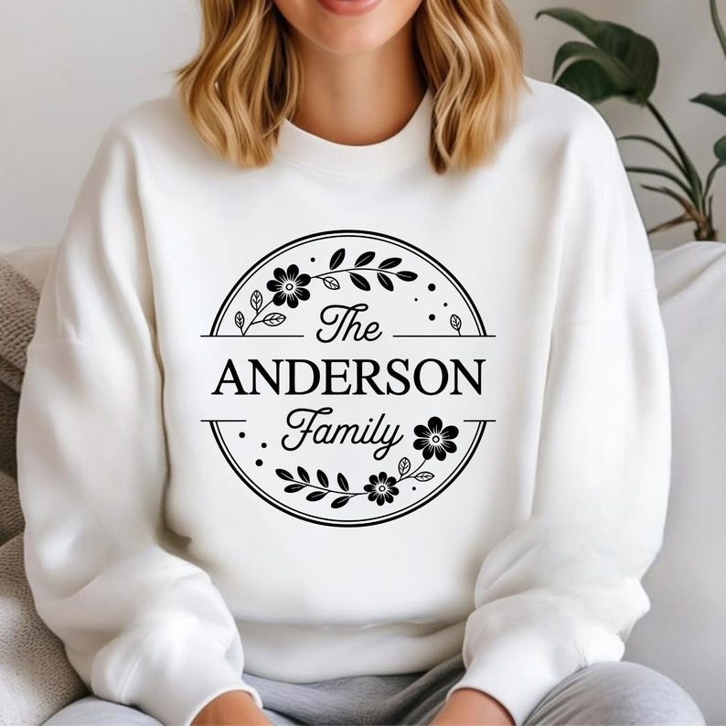 Family Name Monogram SVG Bundle: Floral Split Monogram Frames (digital ...