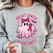 Pink Halloween Ghost PNG: Breast Cancer Awareness Sublimation (digital ...