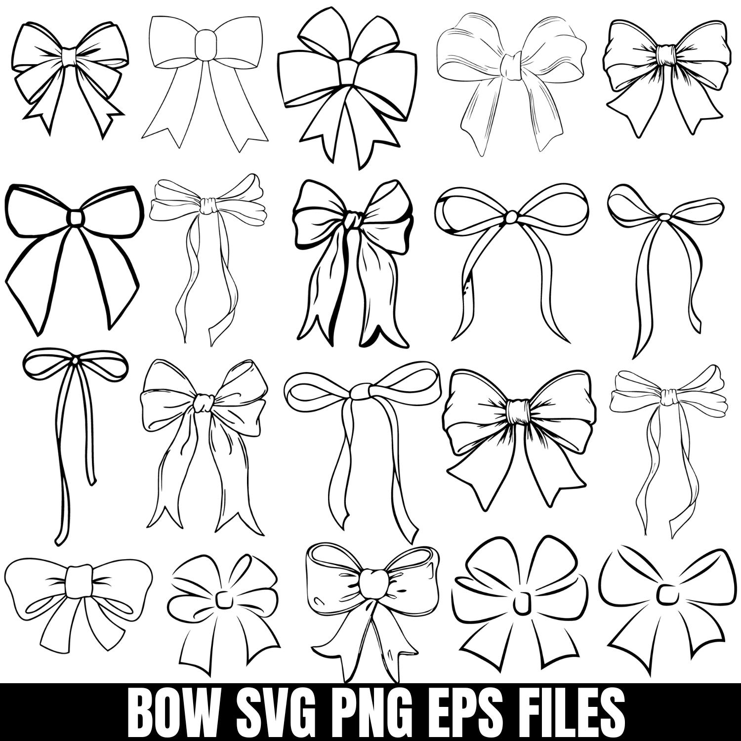 Bow SVG Bundle,coquette Bows Bundle Svg,bow Tie Svg, Hair Bow Svg ...