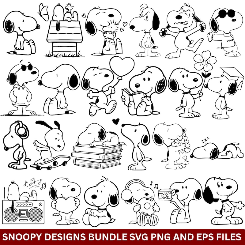 Snoopy Birthday Template - Etsy