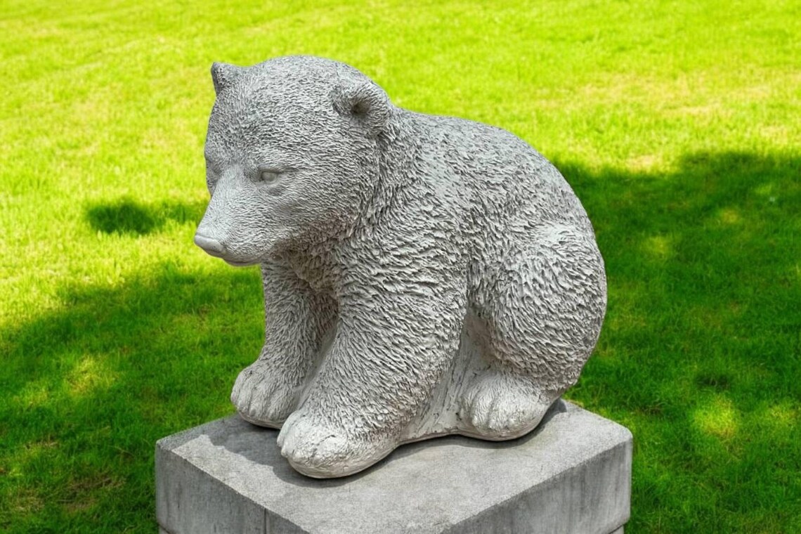 Bear Statue, Outdoor Animal, Large Bear, Concrete Sculpture, Outdoor ...