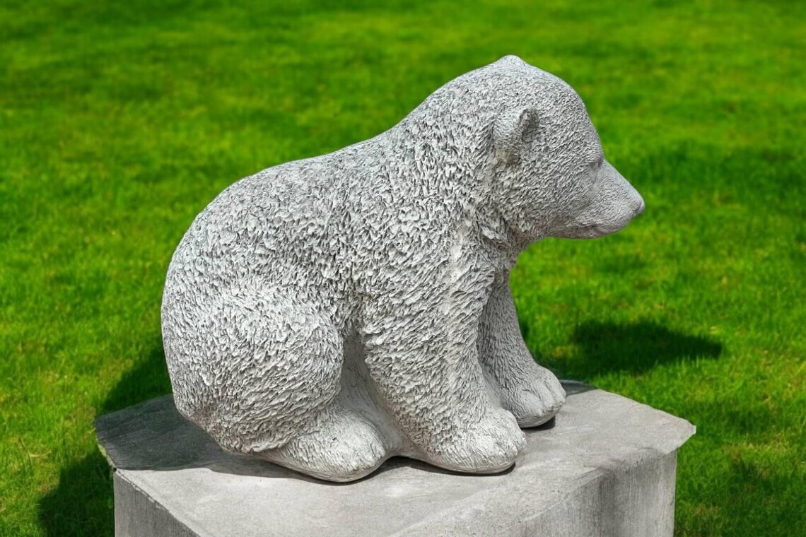 Bear Statue, Outdoor Animal, Large Bear, Concrete Sculpture, Outdoor ...