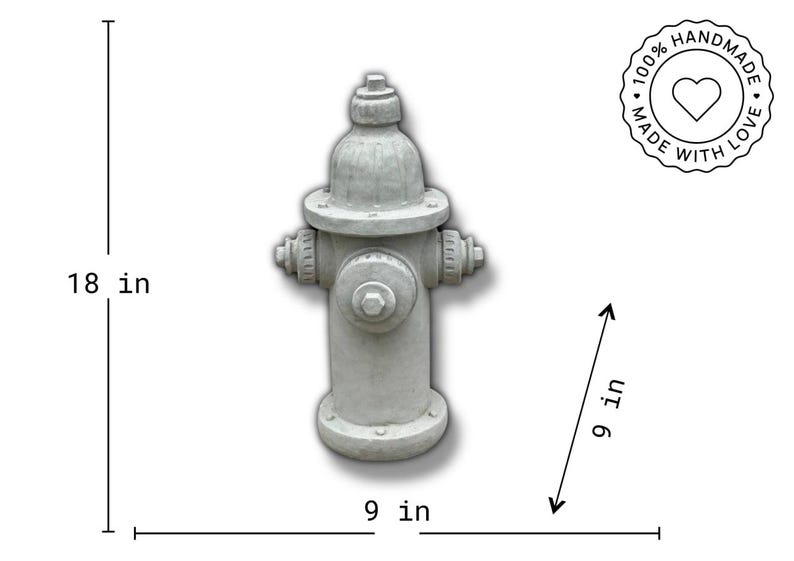 Garden Hydrant Statue, Beton Ornament, Backyard Decoration, Realistic ...