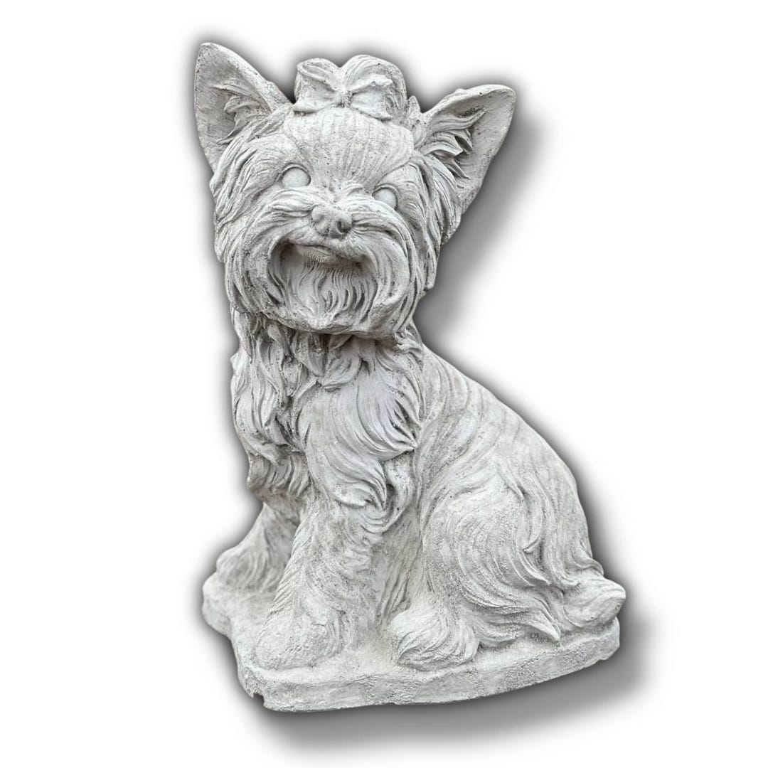 Stone York Statue, Outdoor Dog Decoration, Pet Garden Idea, Yorkie ...