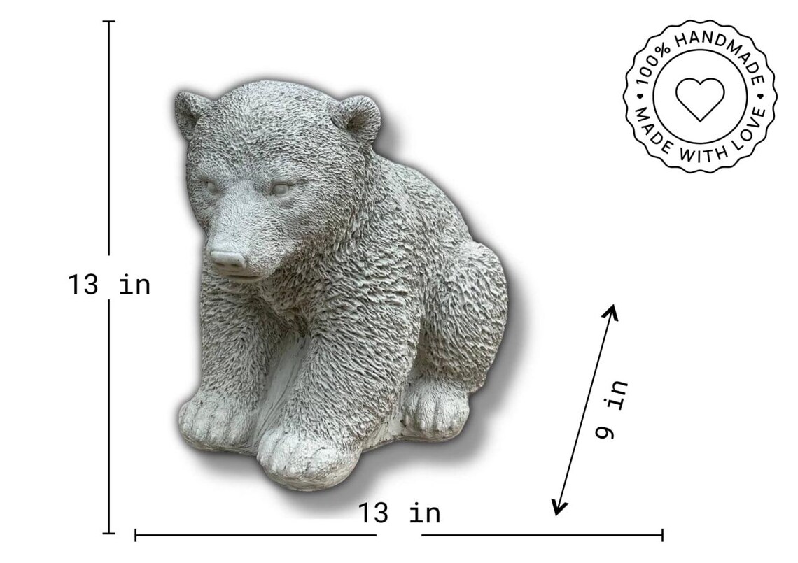 Bear Statue, Outdoor Animal, Large Bear, Concrete Sculpture, Outdoor ...