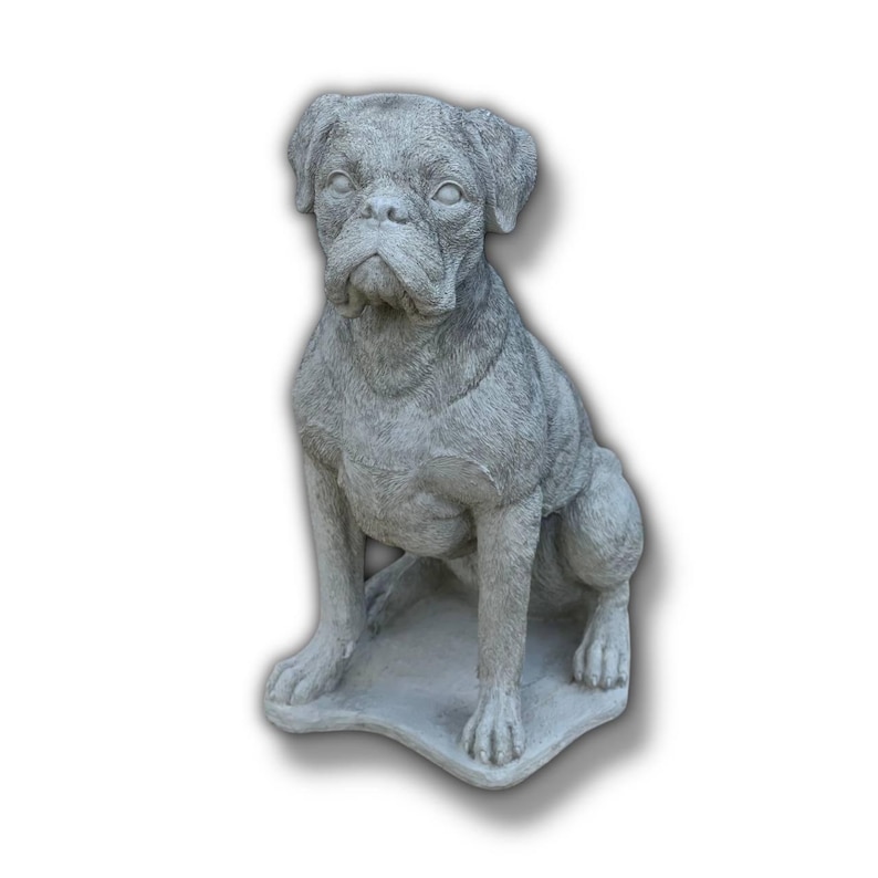 Beton Boxer Statue, Pet Yard Idea, Cement Dog Art, Outdoor Boxer Decor ...