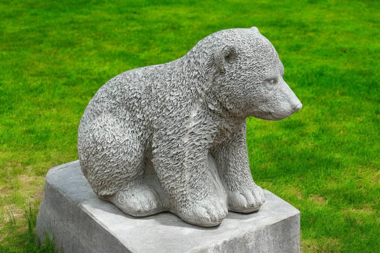 Bear Statue, Outdoor Animal, Large Bear, Concrete Sculpture, Outdoor ...