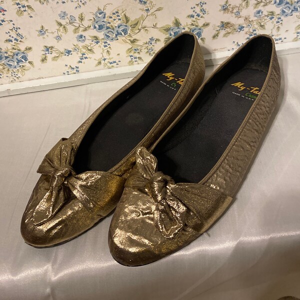 Gold Slippers - Etsy