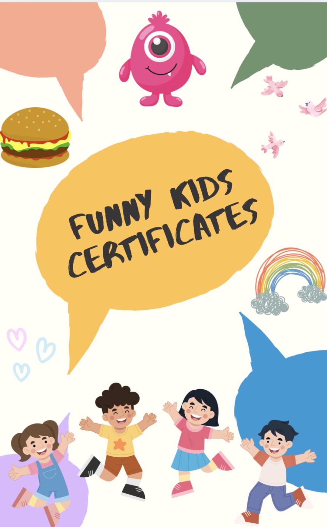 15 Funny Printable Kids Certificates – Editable Funny Awards for Boys ...