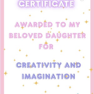 Printable Certificates for Girls – Home & School Awards (PDF) - Etsy