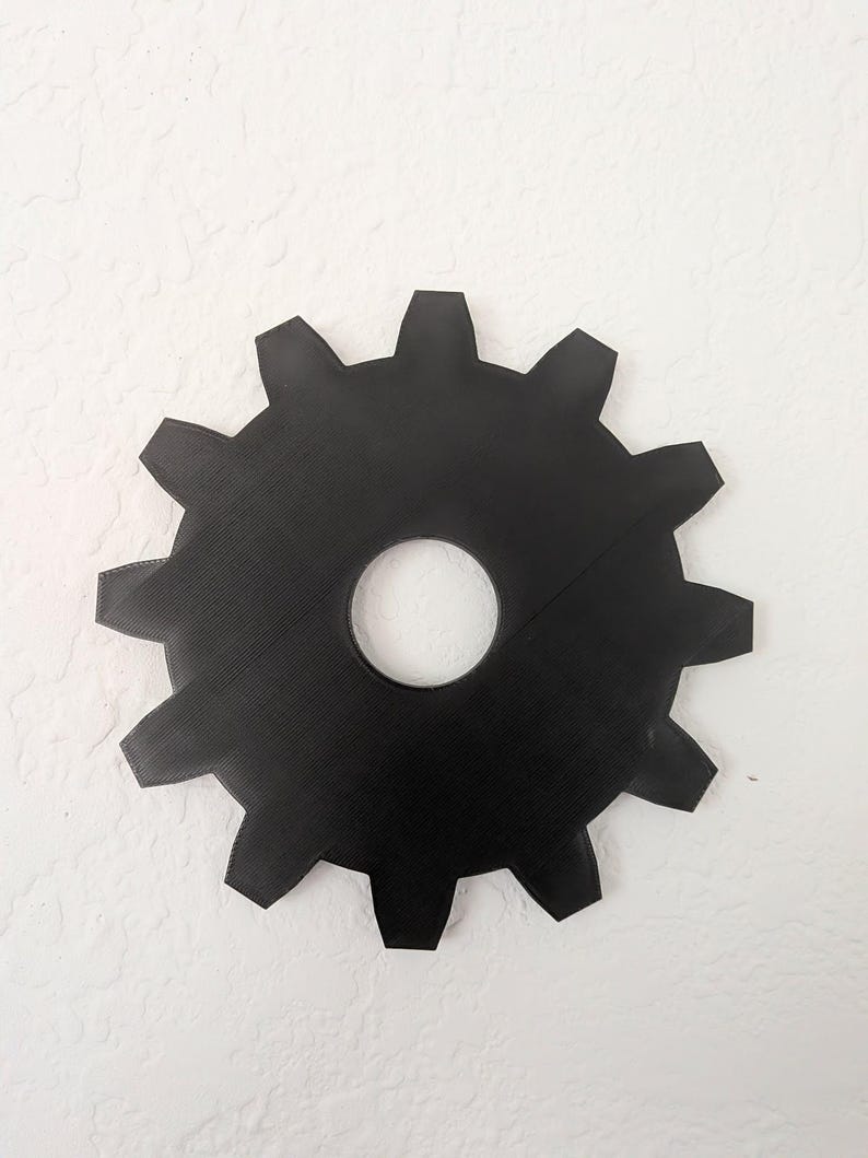 Megaman Gear Symbol Wall Art Video Game Decor 3D Printed Smash Bros ...