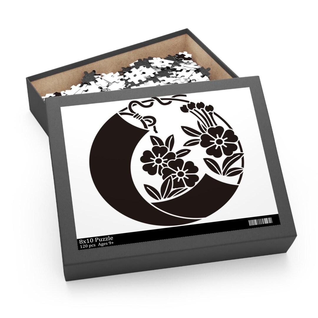 Tanzaku With Sakura Puzzle | Elegant Japanese Kamon Jigsaw | Delicate ...