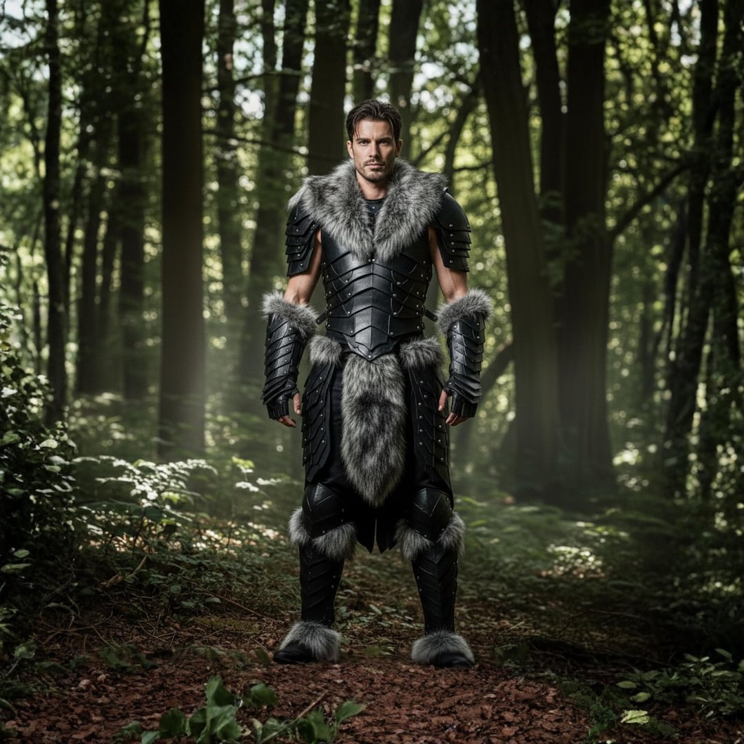 Handmade Black Leather Werewolf Armor With Kilt - Viking Cosplay ...
